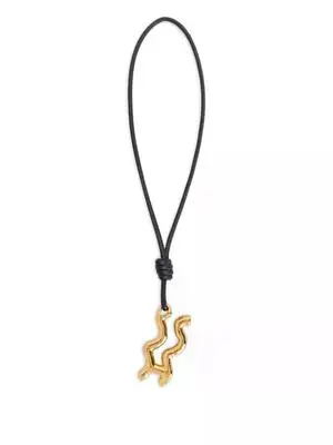 JIL SANDER Zodiac Charm Leather Necklace - Gold