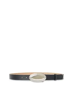 B-low The Belt Adley Leather Belt - Black Silver