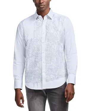 Robert Graham Urban Classics Printed Long Sleeve Button Front Shirt