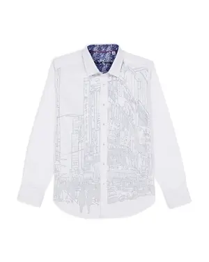 Robert Graham Urban Classics Printed Long Sleeve Button Front Shirt