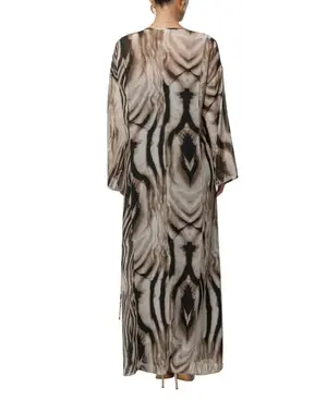 JLUXLABEL Zebra Print Maxi Dress