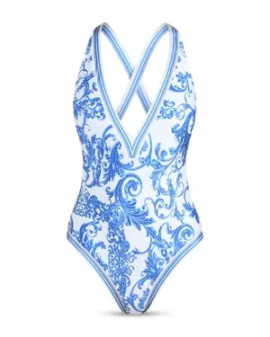 L'Agence Lisa Baroque One Piece Swimsuit