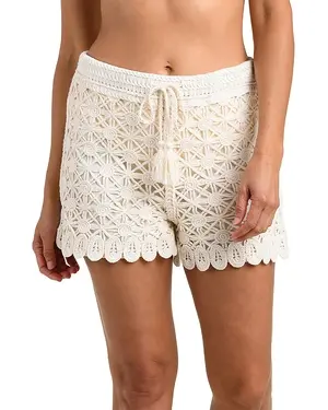 La Blanca Serenity Covers Swim Cover-up Shorts - Ivory