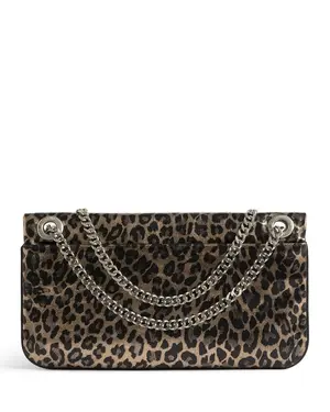 Zadig&Voltaire Rock Ii Metallic Leopard Print Leather Clutch