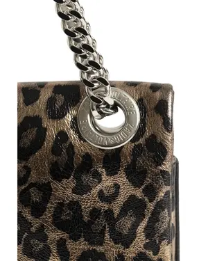 Zadig&Voltaire Rock Ii Metallic Leopard Print Leather Clutch
