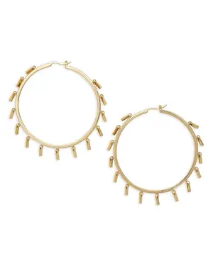 Ramy Brook Dangling Bar Hoop Earrings - Gold