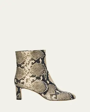 STUART WEITZMAN Babette Printed Leather Booties - Snake