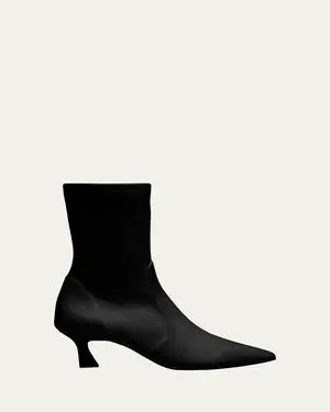 STUART WEITZMAN 50mm Vinnie Stretch Leather Booties - Black