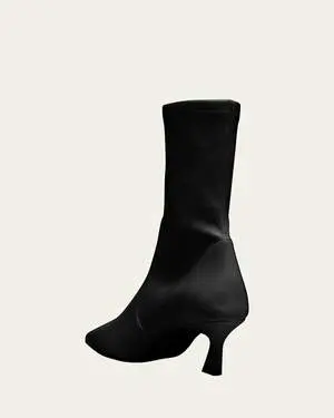STUART WEITZMAN 50mm Vinnie Stretch Leather Booties - Black
