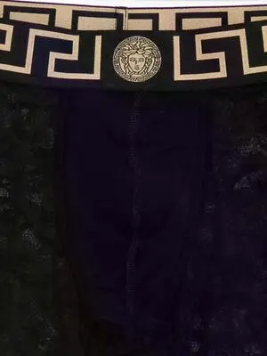Versace Logo-pattern Boxers - Black