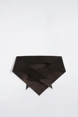 Cos Suede Triangle Scarf - Brown