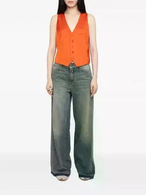 Zadig&Voltaire Emaus V-neck Waistcoat - Orange