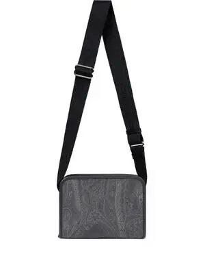 Etro Paisley Pattern Messenger Bag - Grey