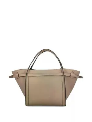 TOD'S Small Leather Tote Bag With Metal Detail - Grey