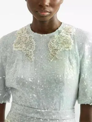 Erdem Embellished Midi Dress - Grey