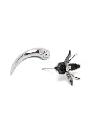 SHAUN LEANE Diamond Talon Black-orchid Earrings