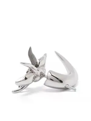 SHAUN LEANE Diamond Talon Black-orchid Earrings