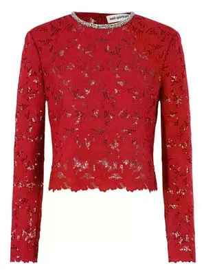 SELF-PORTRAIT Lace-embellished Top