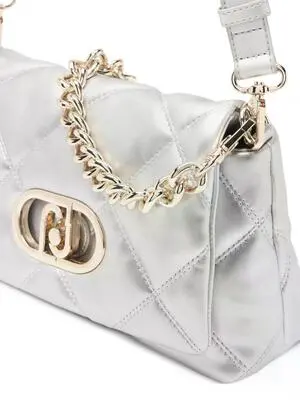 Liu Jo Quilted Logo Shoulder Bag - Silver
