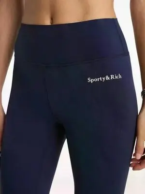 SPORTY & RICH High-rise Performance Trousers - Blue
