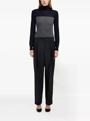 FERRAGAMO Pinstripe Pleated Trousers