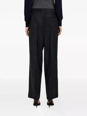 FERRAGAMO Pinstripe Pleated Trousers