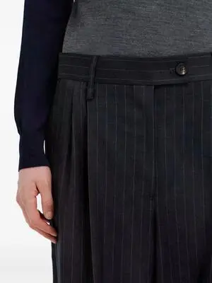 FERRAGAMO Pinstripe Pleated Trousers