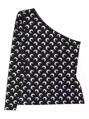MARINE SERRE Asymmetric Moon Print Top