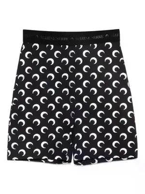 MARINE SERRE Moon Print Shorts - Black