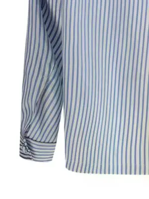 TOM FORD Striped Silk Shirt - Blue