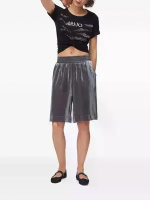 Liu Jo Laminated Mid-rise Shorts
