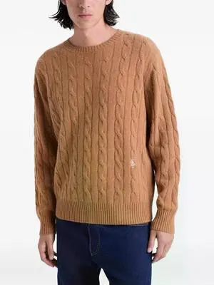 SPORTY & RICH Cable-knit Logo Sweater