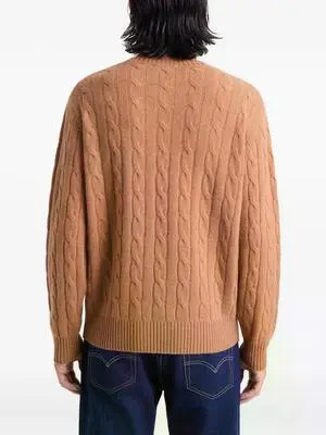 SPORTY & RICH Cable-knit Logo Sweater