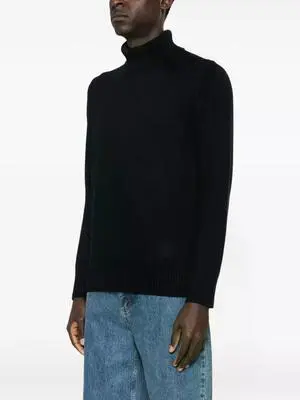 KANGRA Roll-neck Long-sleeved Sweater - Blue