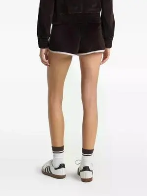 SPORTY & RICH Logo Track Shorts - Brown