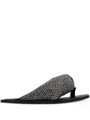 Attico Indie Max Flat Sandals - Black
