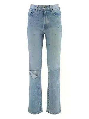 LE JEAN Studded Distressed Jeans