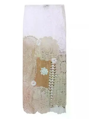 MARCO RAMBALDI Crochet Appliqué Skirt - White