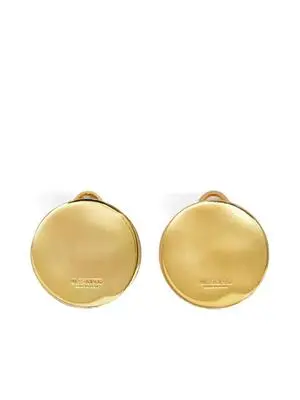 Jil Sander Gold Tone Earrings
