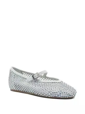LE SILLA Gilda Round-toe Ballet Flats - Silver