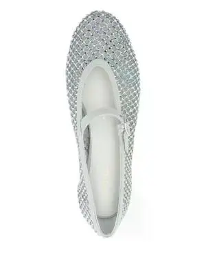 LE SILLA Gilda Round-toe Ballet Flats - Silver
