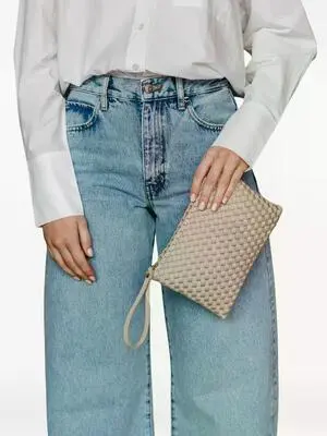 MARREA Woven Clutch With Wrist Strap