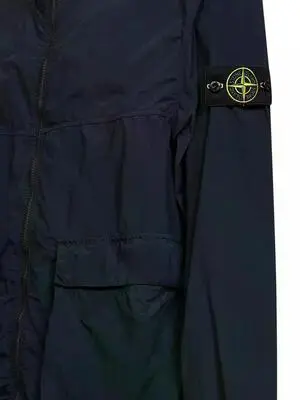 Stone Island Hooded Flap-pocket Jacket - Blue