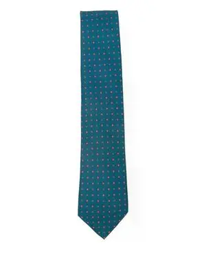 ERRICO FORMICOLA Floral-pattern Standard Neck Tie - Blue