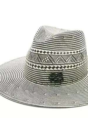 Ruslan Baginskiy Patterned Hat With Logo Detail And Wide Brim