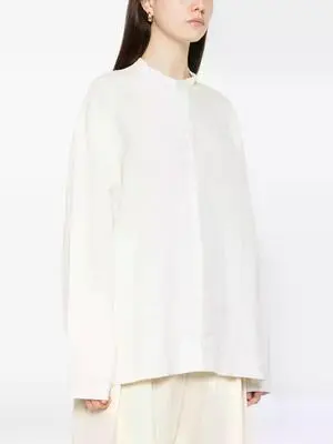 Studio Nicholson Collarless Shirt - Neutrals