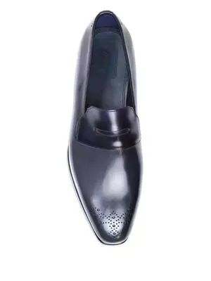 Brioni Perforated Leather Loafers