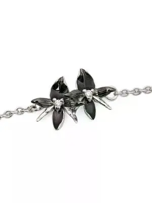 SHAUN LEANE Diamond Flowers Sterling Bracelet