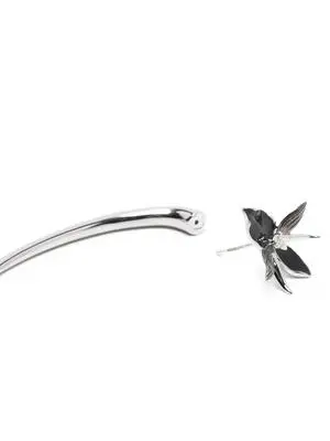 SHAUN LEANE Diamond Orchid Hook Earrings - Silver