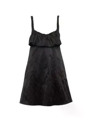 Chloé Ruffled Backless Mini Dress - Black